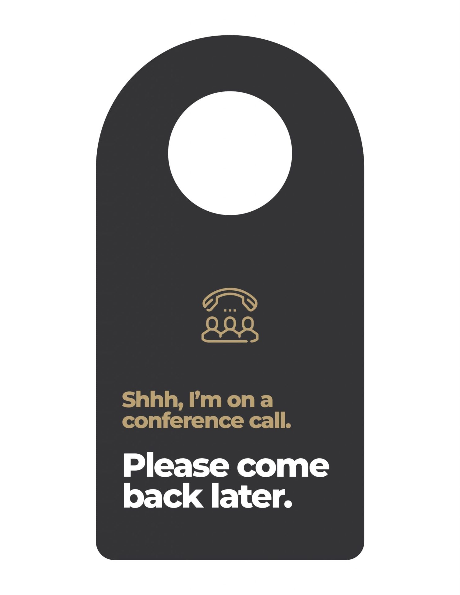 On A Conference Call Door Hanger - Lifeblood Marketing